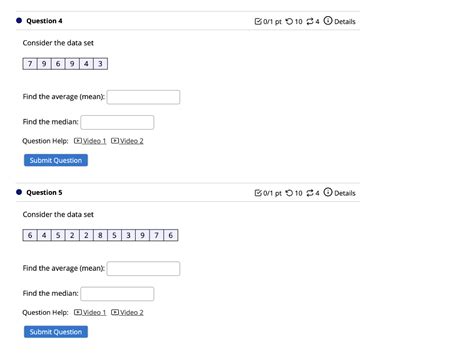 Solved Consider The Data Set Find The Average Mean Find Chegg