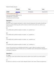 Module 8 Mastery Exercise Doc Module 8 Mastery Exercise Attempt LATEST Attempt 1 Time Score