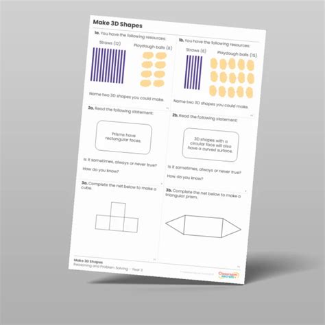 Year 3 Make 3d Shapes Varied Fluency 2 Resource Classroom Secrets