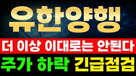 🔴유한양행 긴급점검 솔직하게 다 말씀드릴게요유한양행 유한양행주가전망 유한양행목표가 유한양행주가분석 Youtube
