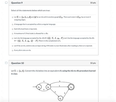 Solved Question 9 10 Pts Select All The Statements Below