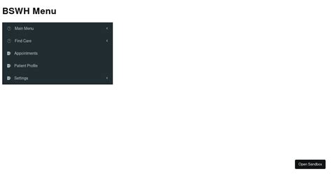 React Push Menu Examples Codesandbox