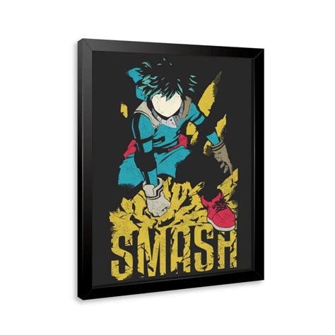 Quadro E Poster Deku Smash Boku No Hero Quadrorama
