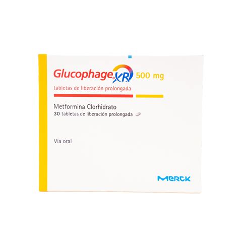 Glucophage Xr Metformina 500 Mg Caja X 30 Tabletas Merck All For One