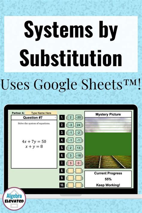 Solving Systems Of Equations With Substitution Digital Partner Activity