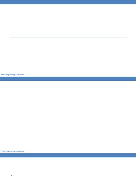 Python Lecture 1 Introduction Pdf Python Programming Language