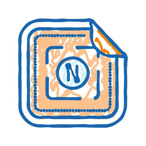 Patch Nicotine Medical Therapy Icon Doodle Illustration Stock