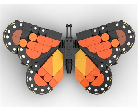 Lego Moc 231474 Monarch Butterfly By Mr Spookypumpkinhead Rebrickable