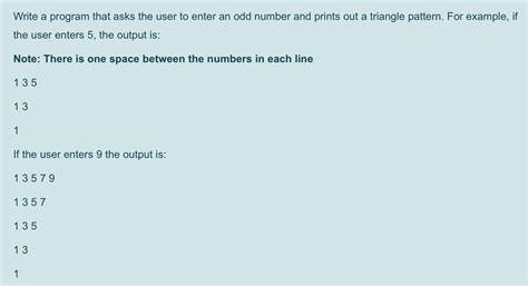 Solved Write A Program That Asks The User To Enter An Odd Chegg Com