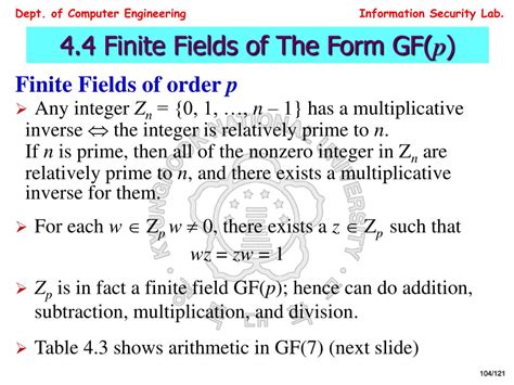 PPT PART I Symmetric Ciphers CHAPTER Finite Fields Groups Rings And Fields PowerPoint