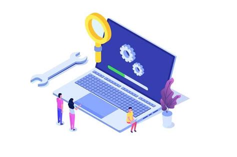 Premium Vector Laptop System Update Flat Style Concept