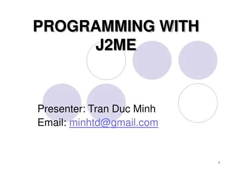 Ppt Programming With J2me Powerpoint Presentation Free Download Id