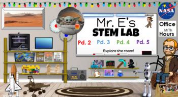 Bitmoji Virtual Classroom Template STEM STEAM Science Distance Learning