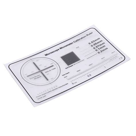 Microscope Correction Ruler Optical Micrometer Correction Sheet