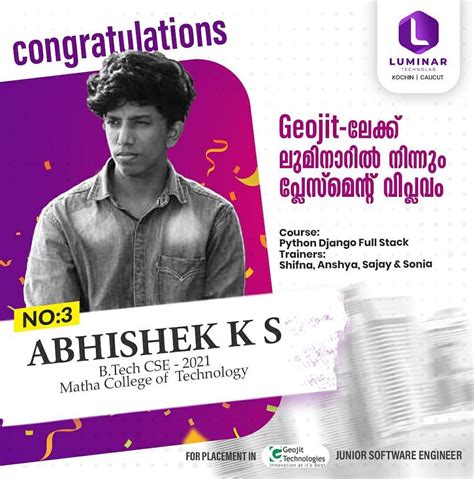 Luminar Technolab Private Ltd No 3 Abhishek 𝑴𝒂𝒏𝒚 𝑺𝒑𝒆𝒂𝒌 𝑾𝒆 𝑫𝒆𝒍𝒊𝒗𝒆𝒓