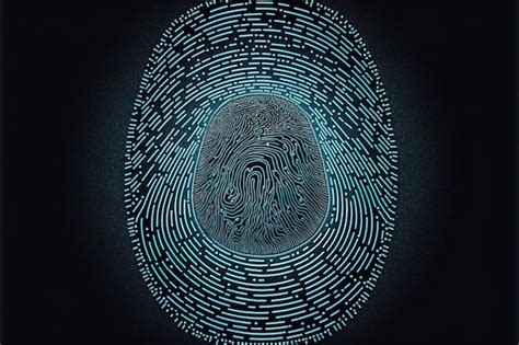Premium AI Image Biometric Fingerprint Scanning Technique For Security