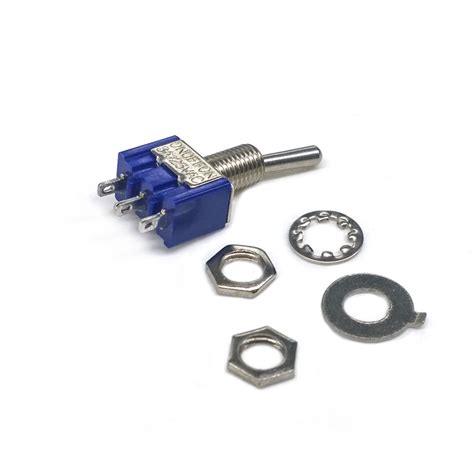 【topaztrove】5 Pcs Off On Mts 103 3 Pin 3 Position Mini Latching Toggle
