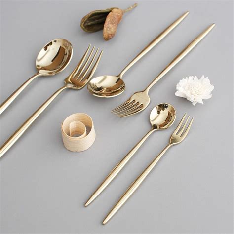 샤인골드 티스푼 티포크 롱티스푼 3type 감도 깊은 취향 셀렉트샵 29cm