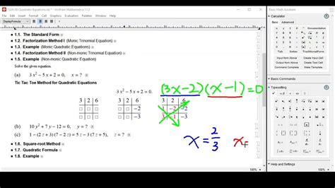1324 08 1b Quadratic Equations 2 Non Monic Youtube