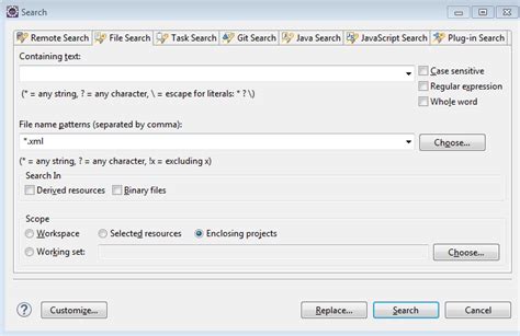 In Eclipse In The Package Explorer Can I Find Files By Name Stack Overflow