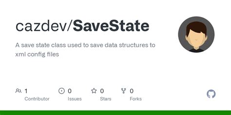 GitHub Cazdev SaveState A Save State Class Used To Save Data Structures To Xml Config Files