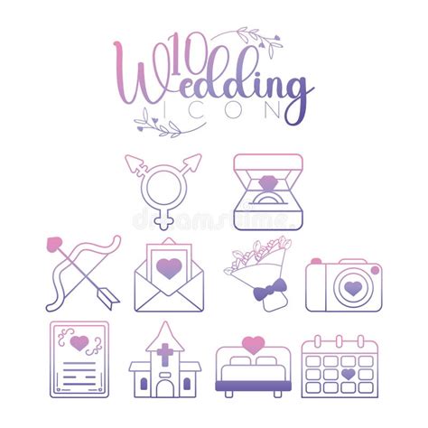 Love Symbols Collection Vector Stock Vector Illustration Of Gradient