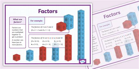 Grade 4 Maths Factors Poster