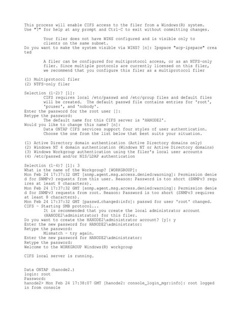 Netapp Cfstatus Pdf Active Directory Superuser