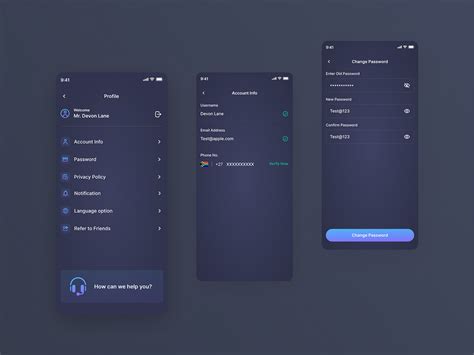 User Profile UI Behance