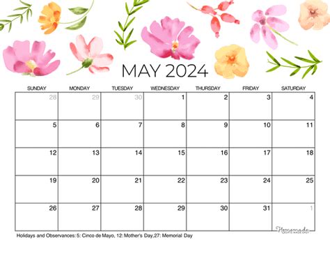 May Calendar Printable Printable Art And Words
