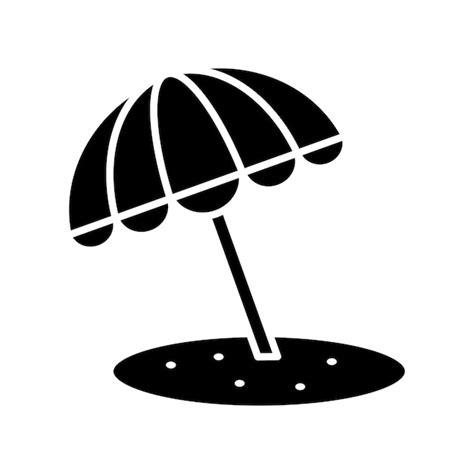 Premium Vector Beach Umbrella Icon Vector Design Template In White