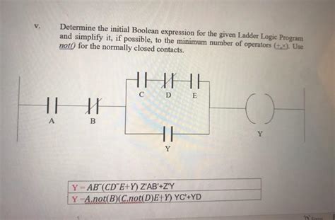 solved determine the initial boolean expression for the