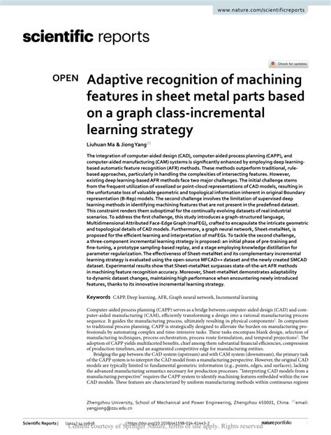 Pdf Adaptive Recognition Of Machining Features In Sheet Metal Parts Based On A Graph Class
