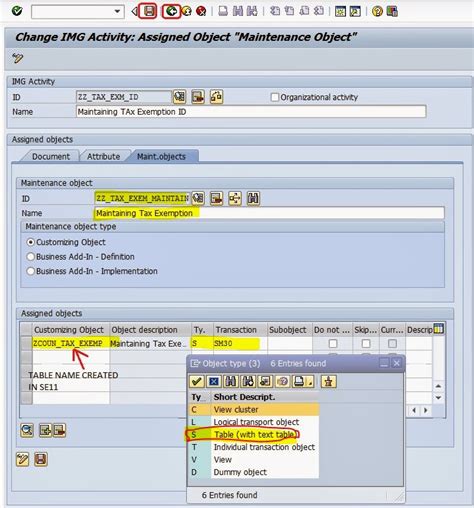 Spro Node For Customizing Table Sapcodes