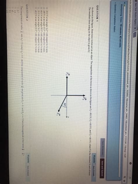 Solved As Shown In The Figure Three Force Vectors Act On