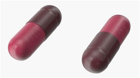 Capsule Pink And Maroon 3d Model Turbosquid 2342337