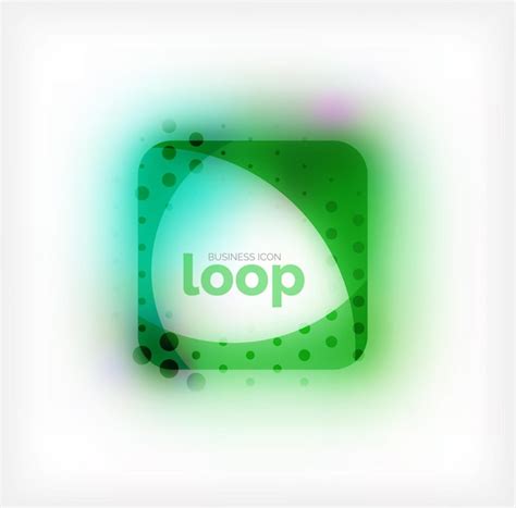 Premium Vector Vector Square Loop Business Symbol Geometric Icon Created Of Waves With Blurred