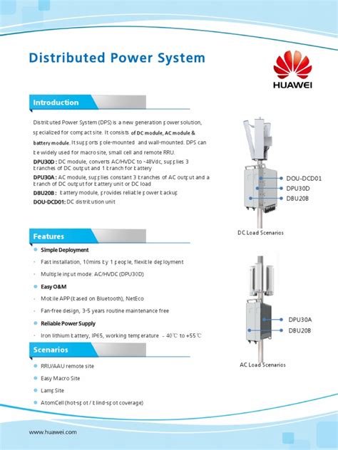 Huawei Distributed Power System Datasheet Pdf High Voltage Direct