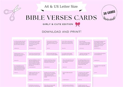 30 Encouraging Bible Verses Printable Scripture Cards Christian