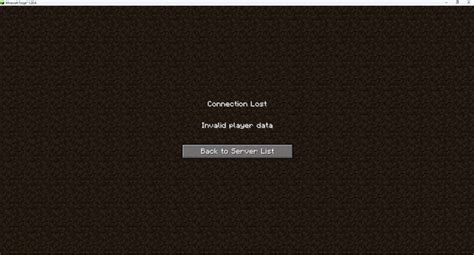 Invalid Player Data Rcurseforge