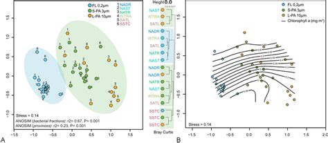 nmds plots of 16s tag data showing bacterial communities sampled during