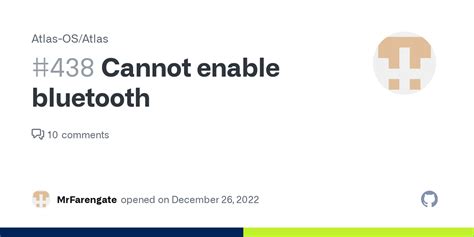Cannot Enable Bluetooth · Issue 438 · Atlas Osatlas · Github