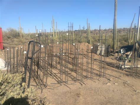 Rebar Columns Our Desert Nest