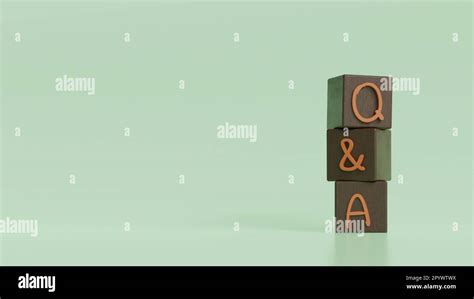 Three Green Cubes With Q And A On Pink Background With Copy Faq Three Green Cubes With Q And A On Pink Background With Copy Faq