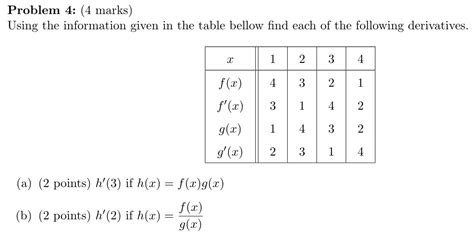 solved problem 4 4 ﻿marks using the information given in