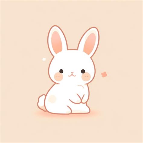 Premium Vector Cute Cartoon Rabbit Vector Illustration Of A Cute