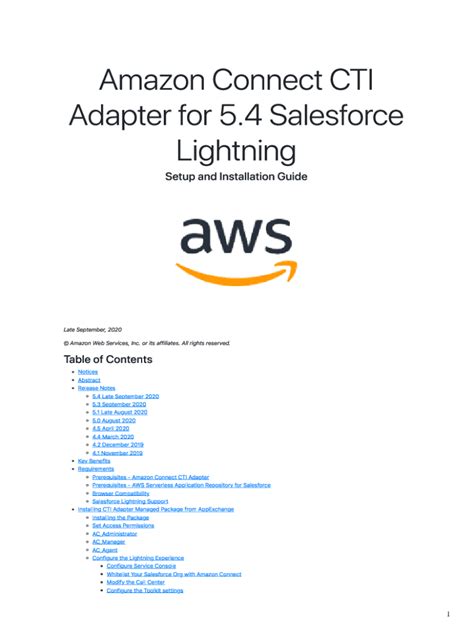 Fillable Online Embed The Ccp Into Salesforce Amazon Connectinstall The Amazon Connect Cti