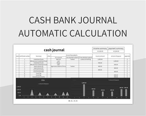 Free Cash Bank Journal Automatic Calculation Excel Templates Templates