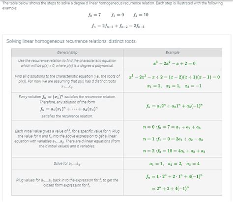 Discrete Math Solving Recurrence Relations How To Systematically