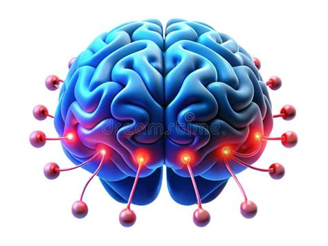 Brain With Glowing Nodes Stock Illustration Illustration Of Biology 377951310
